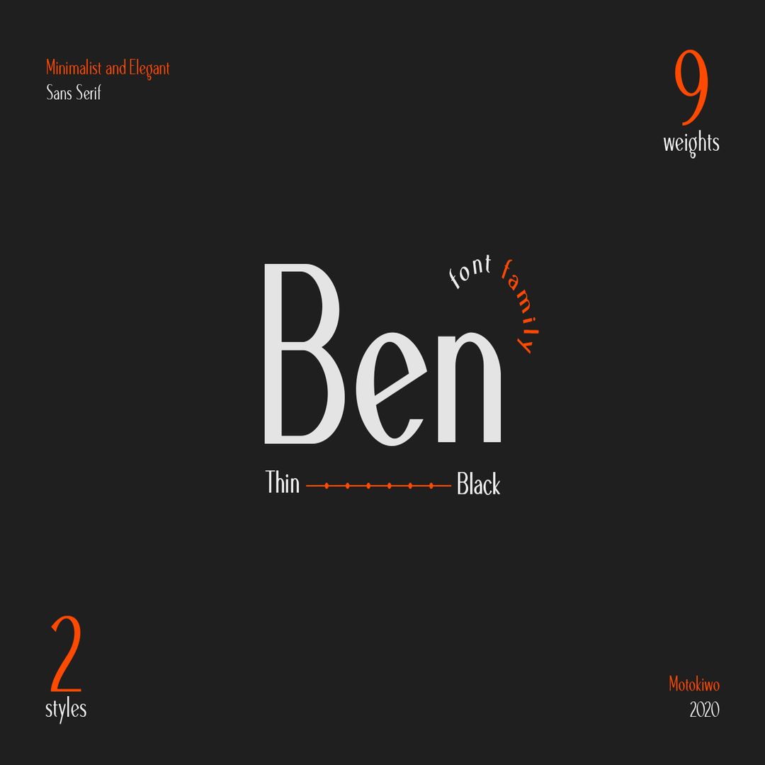 Ben – Elegant Font Family Trending Fonts - Digital Font | Inspire Uplift