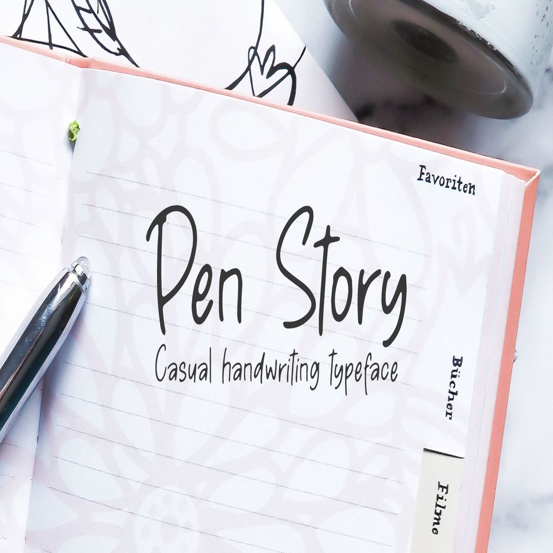 Pen Story – Casual Handwriting Trending Fonts - Digital Font | Inspire ...