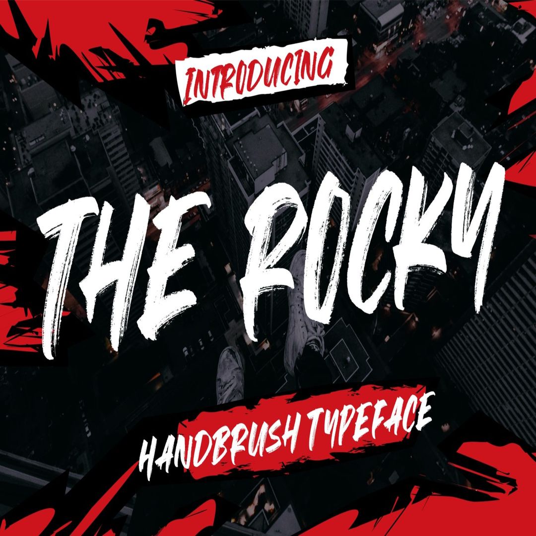 The Rocky Handbrush Typeface Trending Fonts - Digital Font | Inspire Uplift