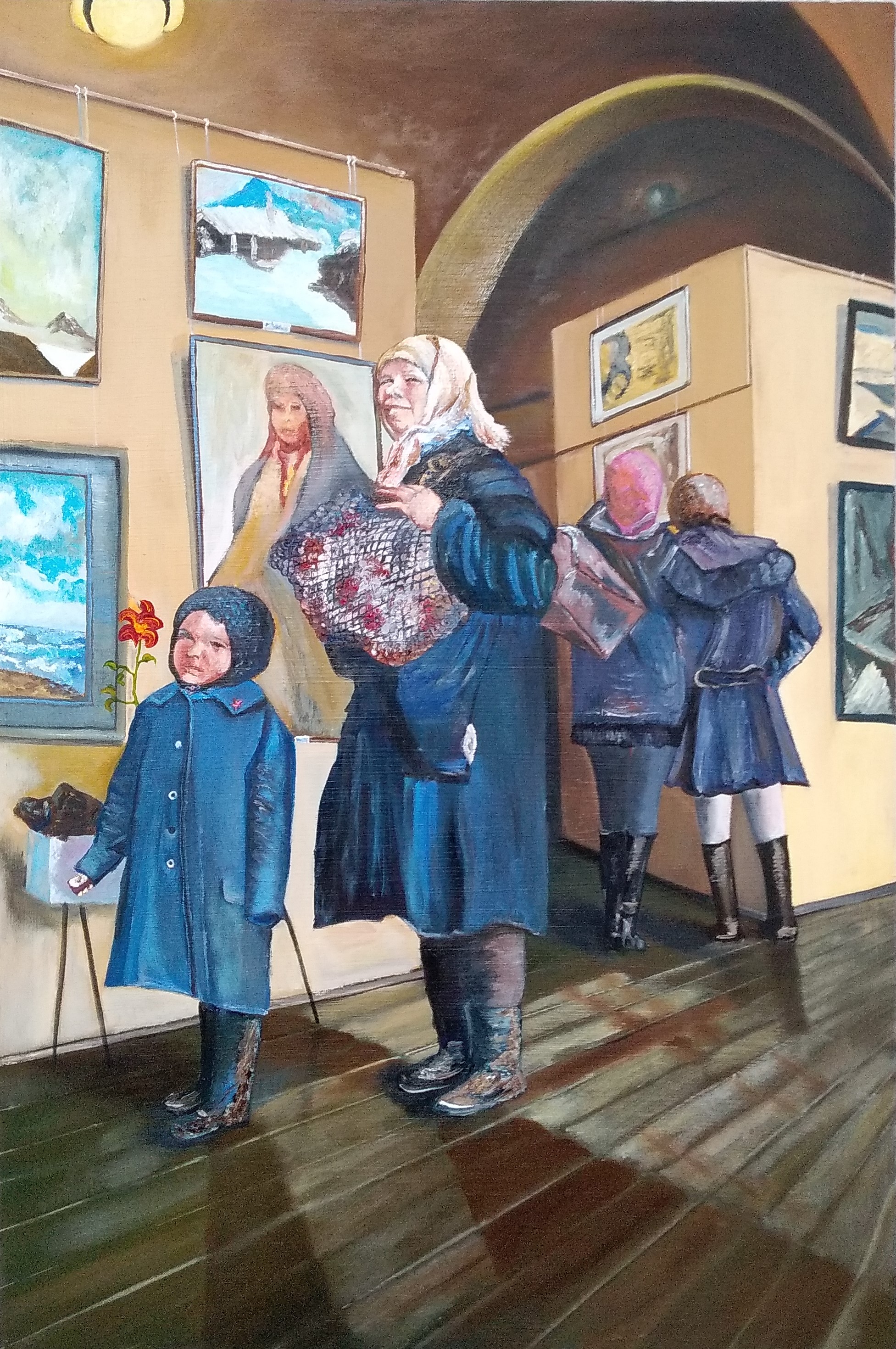Family Portrait Painting Artwork 23*35 inch Mother and Son A | Inspire ...
