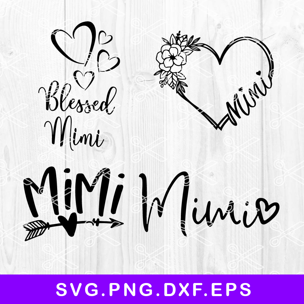Blessed Mimi Svg, Mimi Svg, Grandma Svg, Mom Life Svg, Png D | Inspire ...
