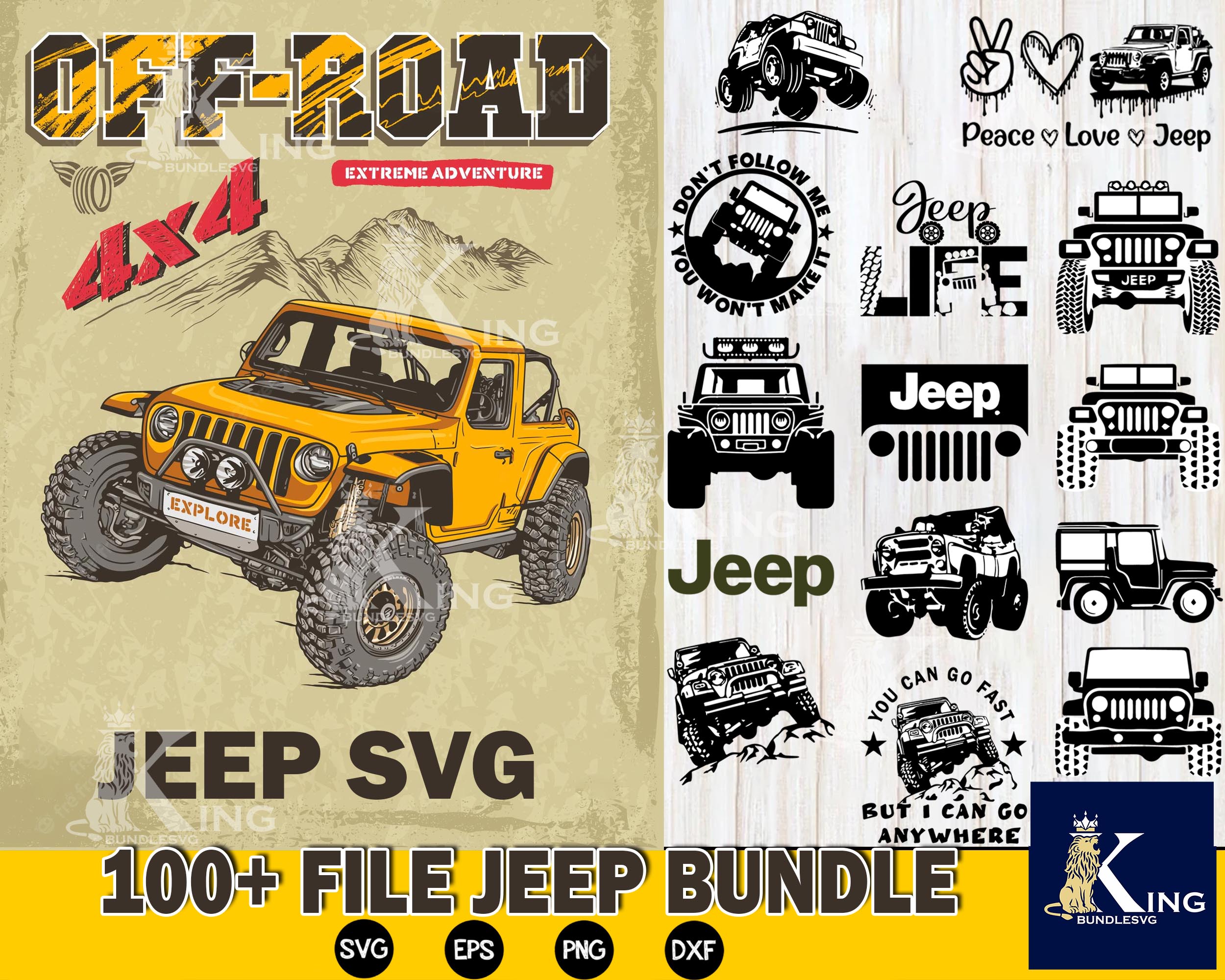 100 file jeep bundle Svg dxf eps png, Mega jeep Bundle svg, | Inspire ...