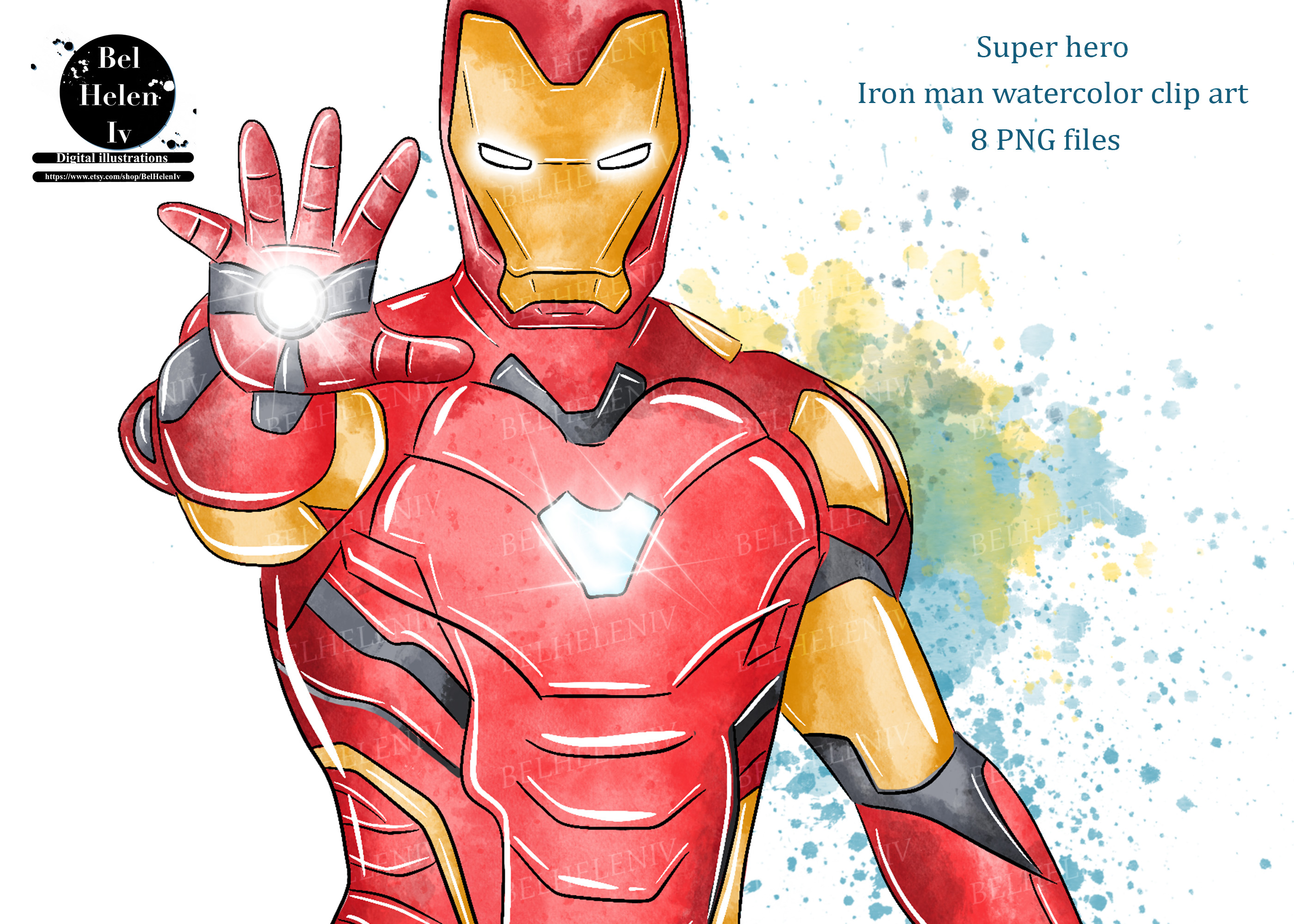 Iron Man Colored Drawings