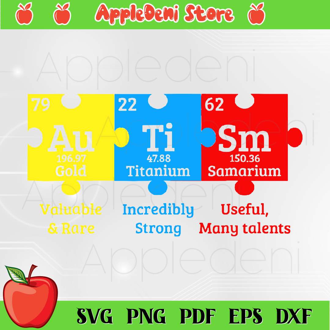 Autism Awareness Puzzle Chemical Element Svg, Autism Svg, Ch | Inspire ...