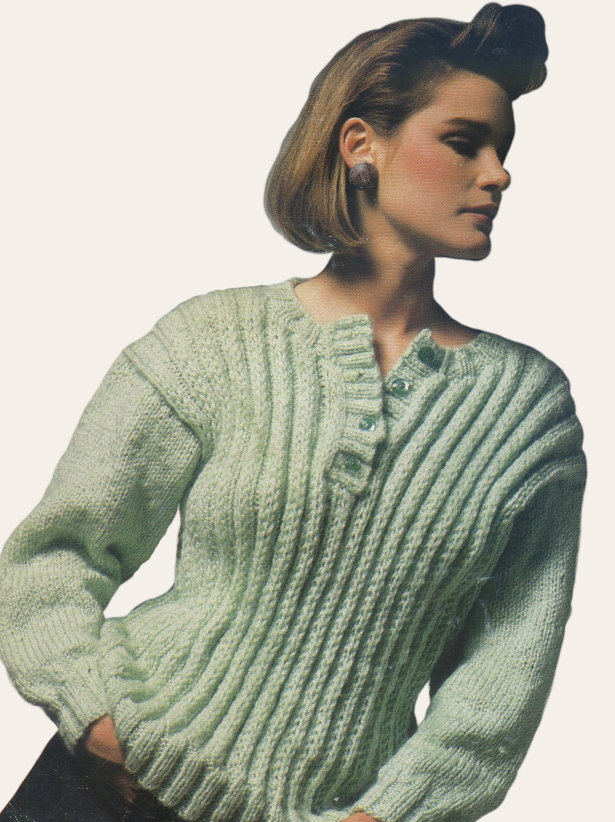 Vintage Knitting Pattern 244 Lady's Sweater Pullover Women | Inspire Uplift