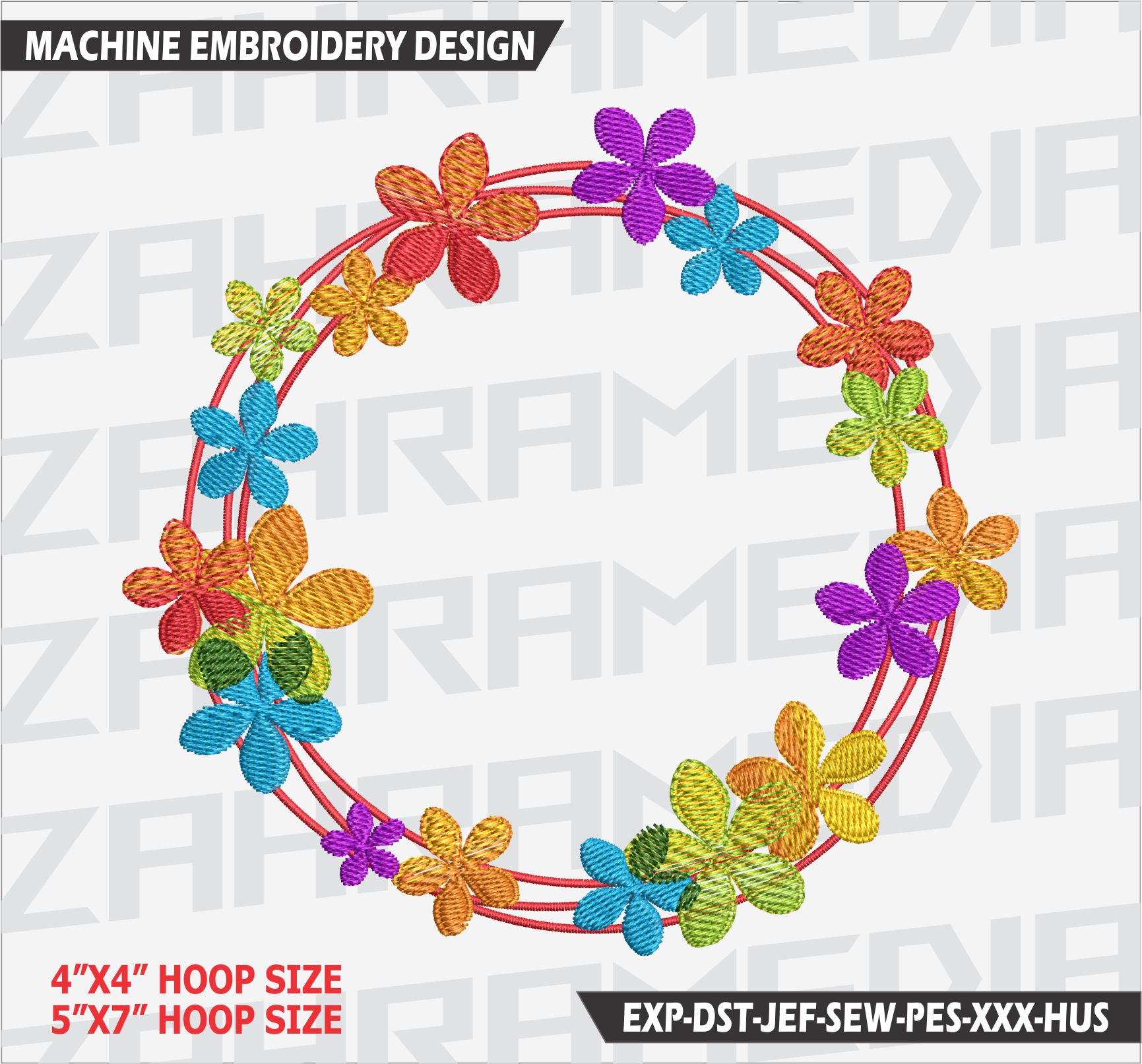 Flower , Machine Embroidery Design, Files, INSTANT DOWNLOAD | Inspire ...