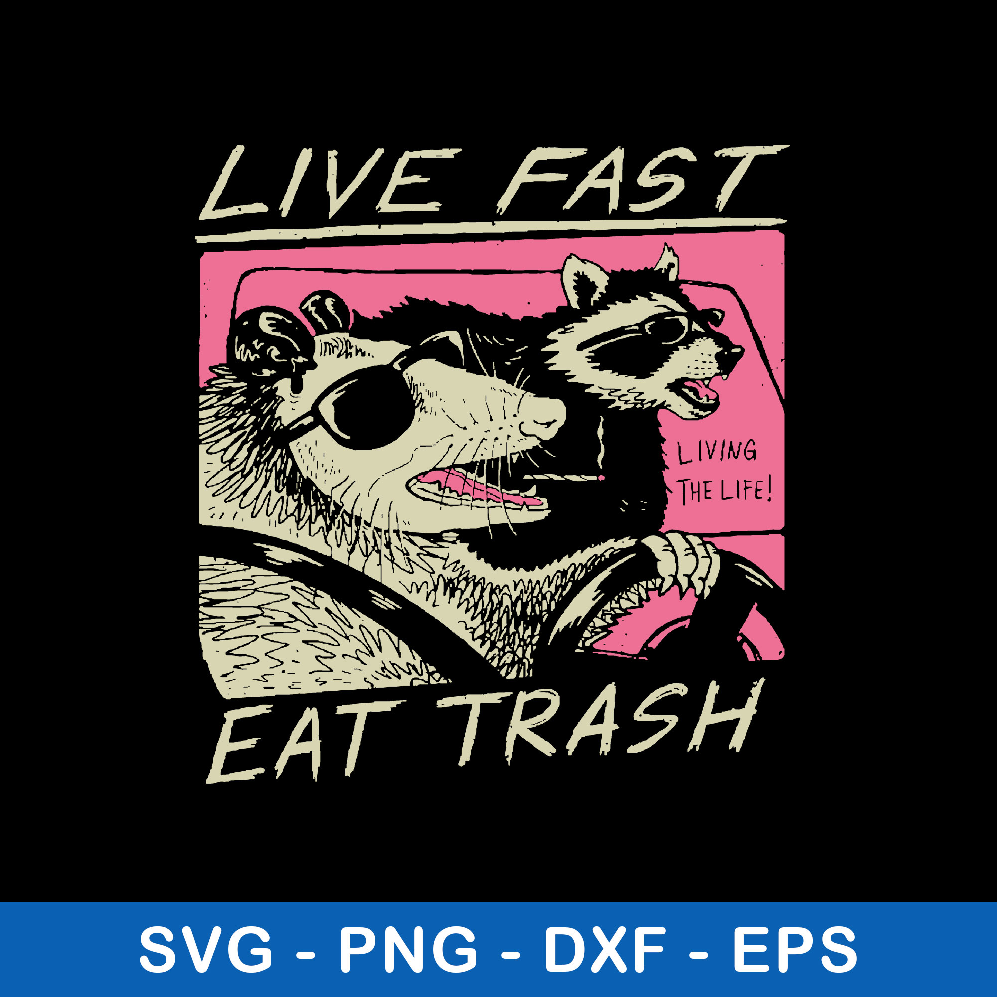 Live Fast Eat Trash Svg, Thrash Panda Svg, Funny Animal Svg, | Inspire ...