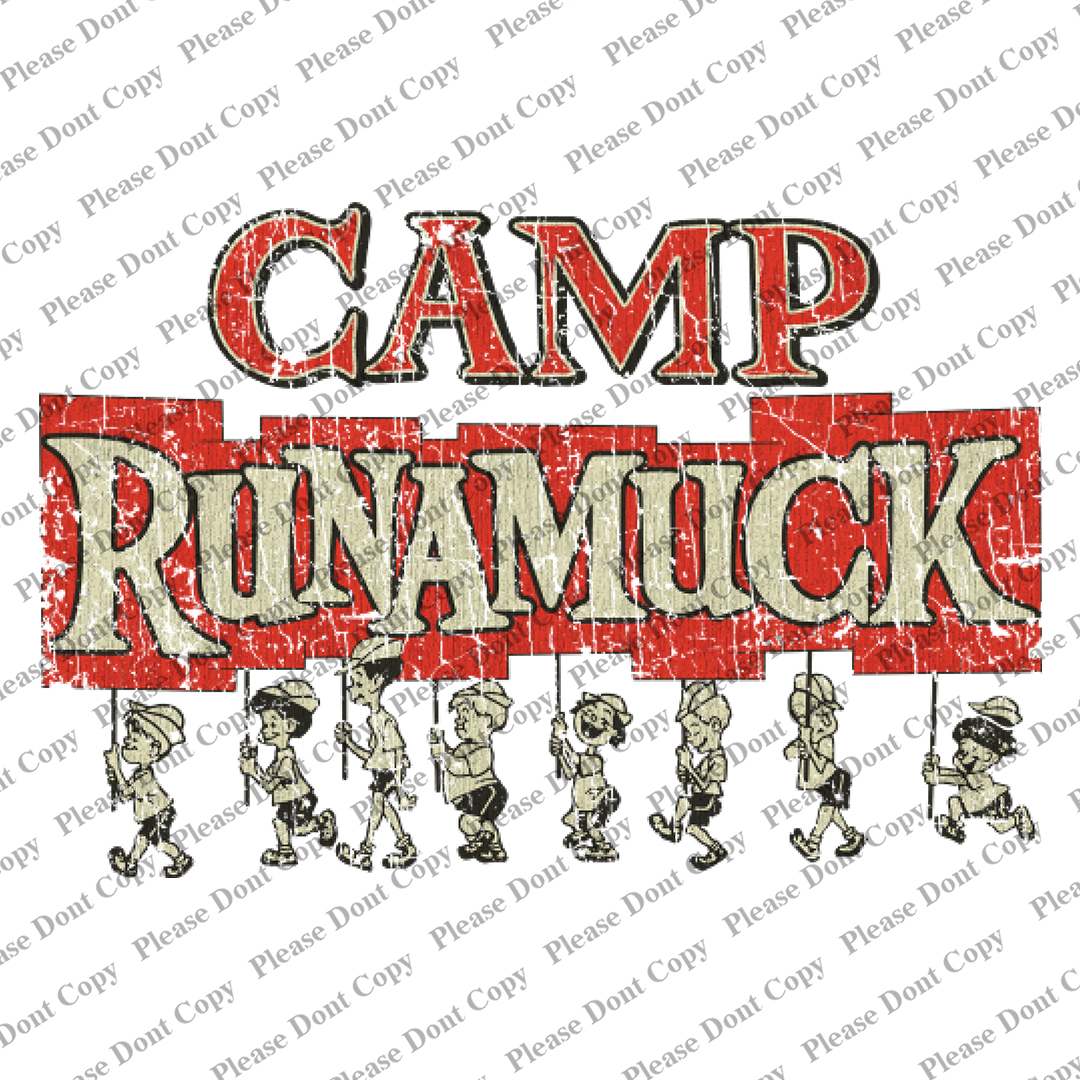 Cheerful Camp Runamuck 1965 Vintage PNG File tshirt | Inspire Uplift