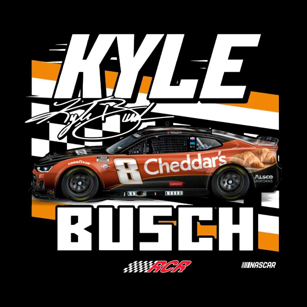 Kyle Busch Checkered Flag Black Fast Or Last PNG Sublimation | Inspire ...