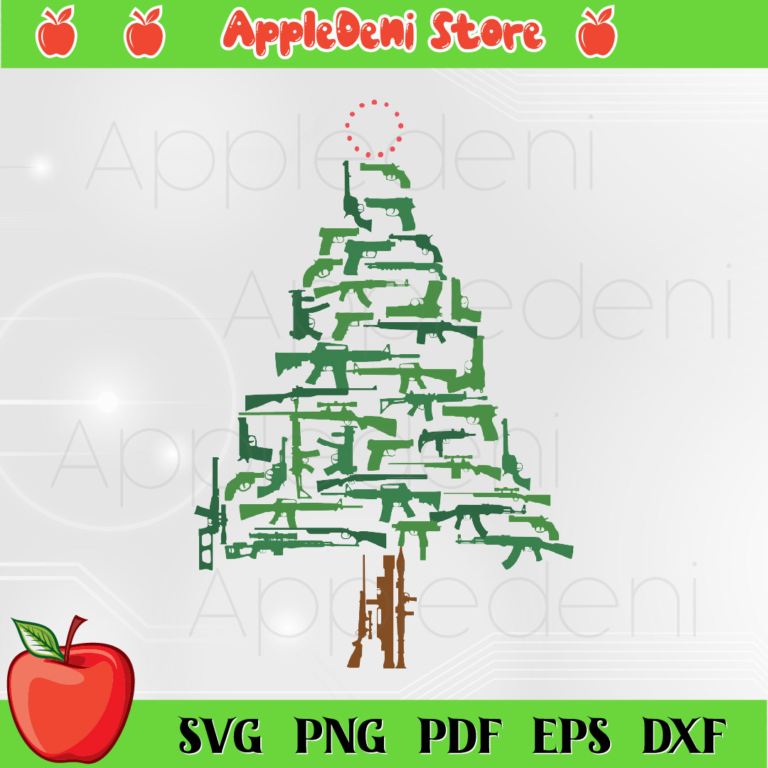 Guns Christmas Tree Svg, Politics Svg, Guns Svg, Guns Tree S - Inspire ...