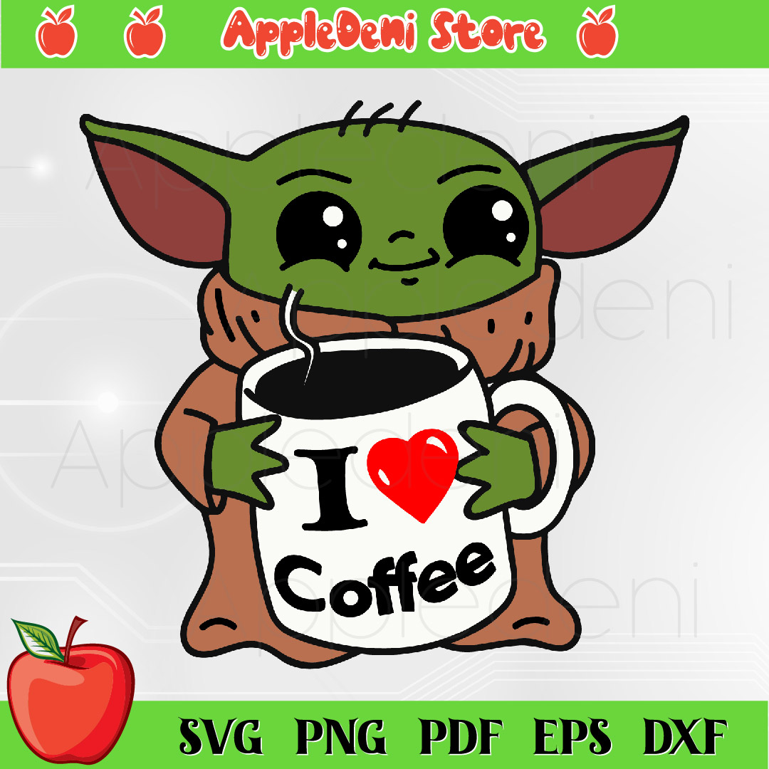 Baby yoda I love coffee svg baby yoda svg, I love coffee | Inspire Uplift