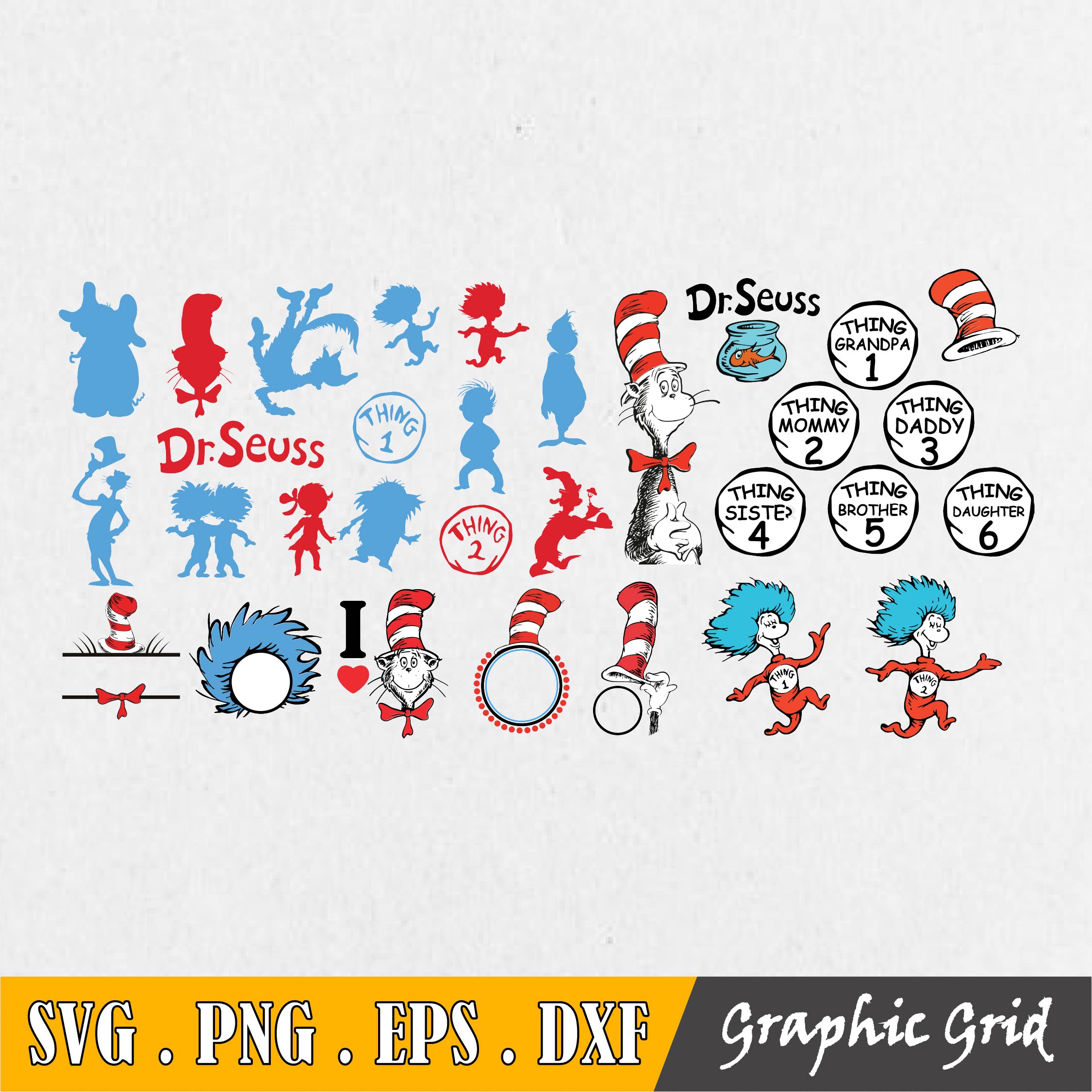 Dr Seuss Bundle Svg, Dr Seuss Svg, Dr Seuss Quotes Svg, Png, | Inspire ...
