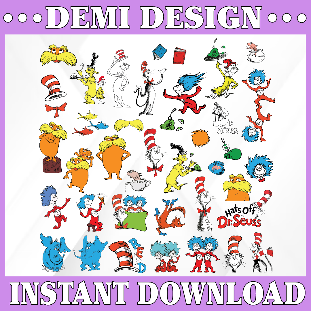 Bundle Dr Seuss hat, Thing 1 thing 2, Cat in the hat, thing | Inspire ...