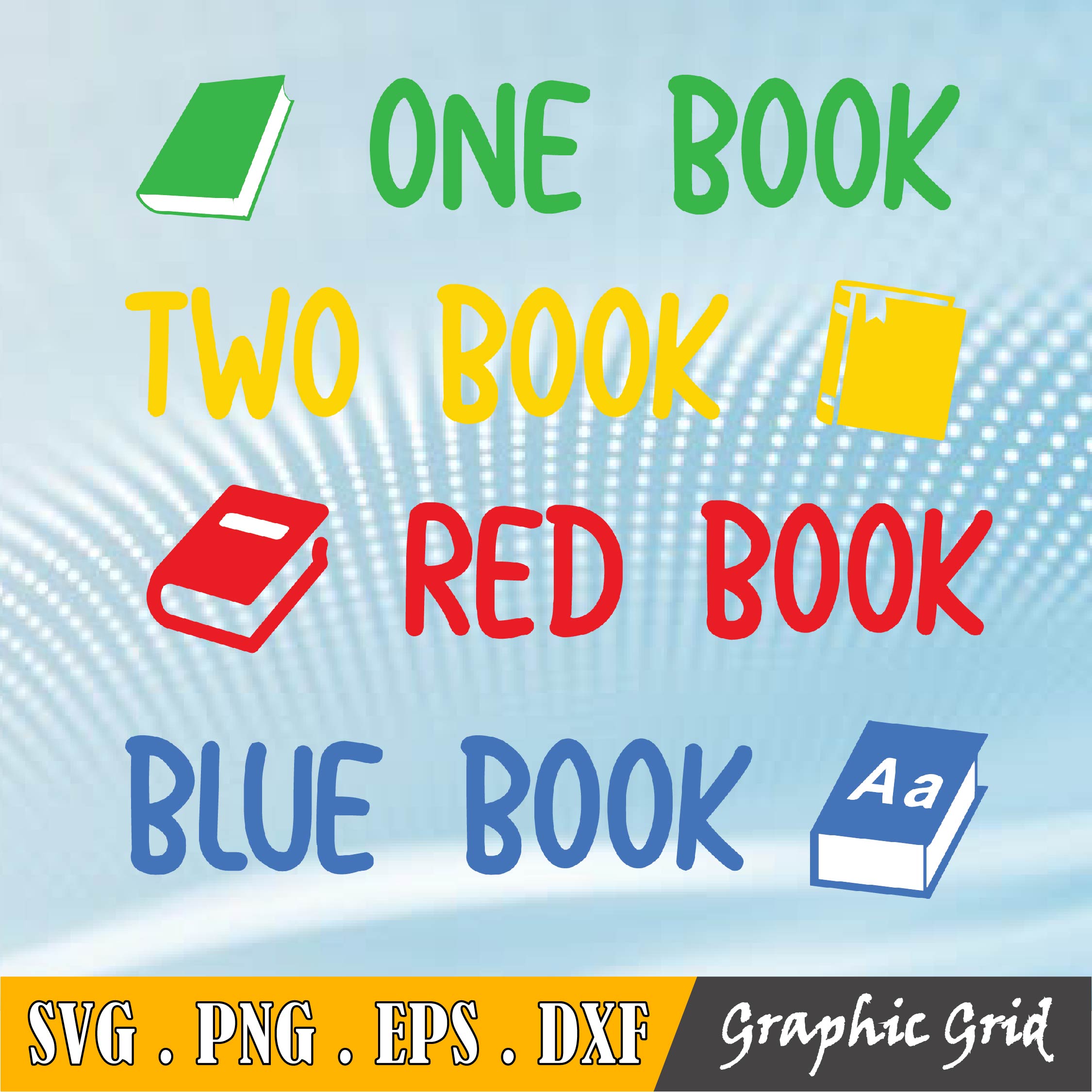 One Book Two Book Red Book Svg, Png, Jpg, Eps, Dr Seuss Svg, | Inspire ...