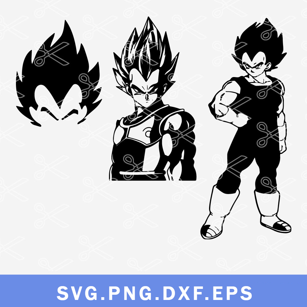 Vegeta Svg, Dragon Ball Svg, Anime Svg, Png Dxf Eps File | Inspire Uplift