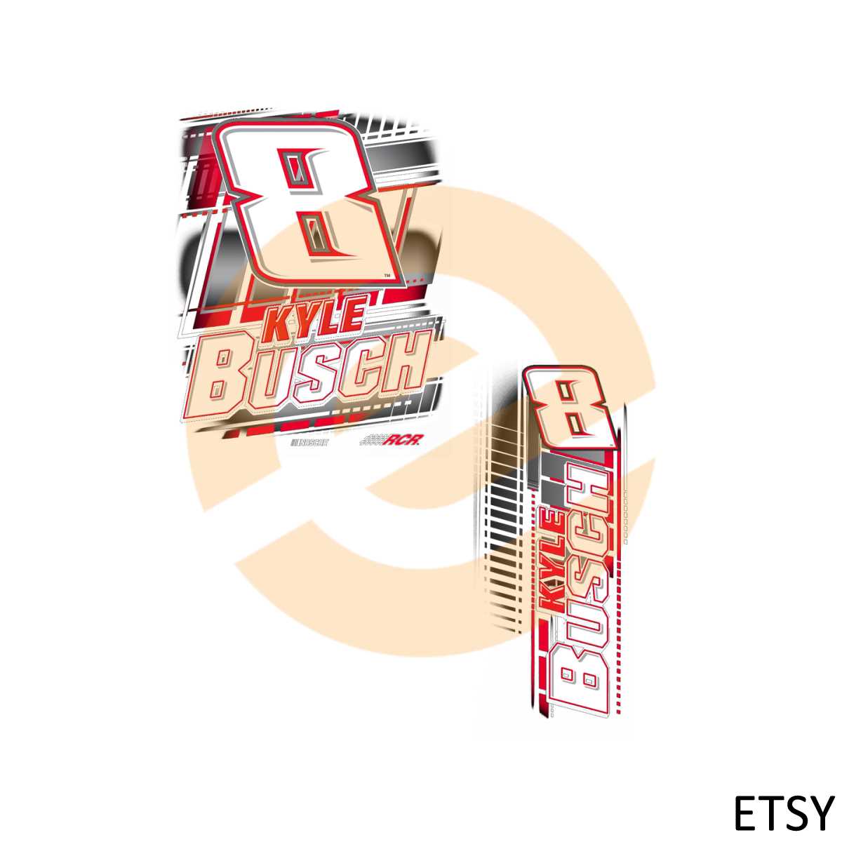 Kyle Busch 8 Nascar Automotive Racing PNG Sublimation Design | Inspire ...