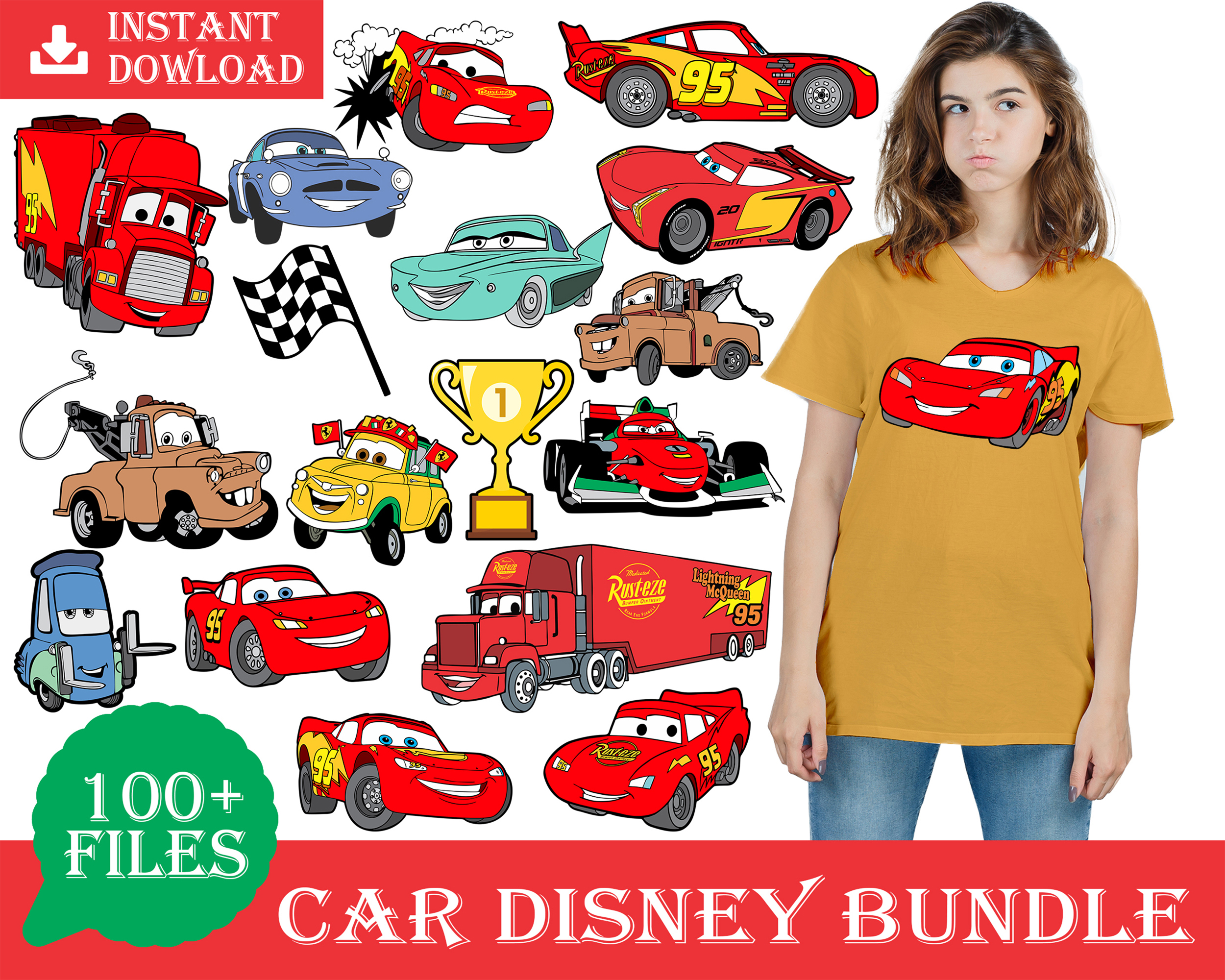 100 Disney Cars Svg Bundle, Svg Bundle, Cars Svg, Svg For Cr - Inspire ...