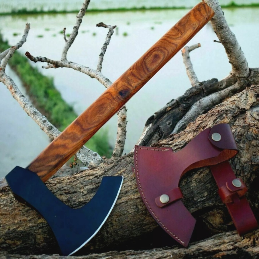 Handmade Viking Carbon Steel Tomahawk Axe Hatchet Hunting Ax | Inspire ...