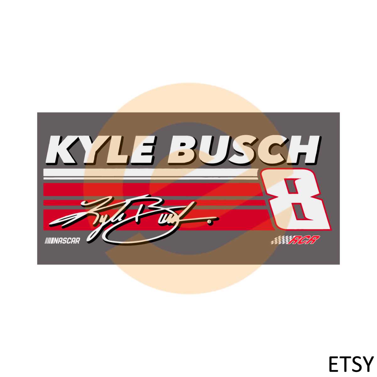 Retro Kyle Busch Automotive Racing SVG Graphic Designs Files | Inspire ...