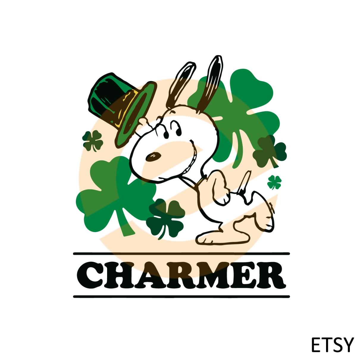 Peanuts Lucky Charmer Snoopy Peanuts St Patricks Day Svg | Inspire Uplift