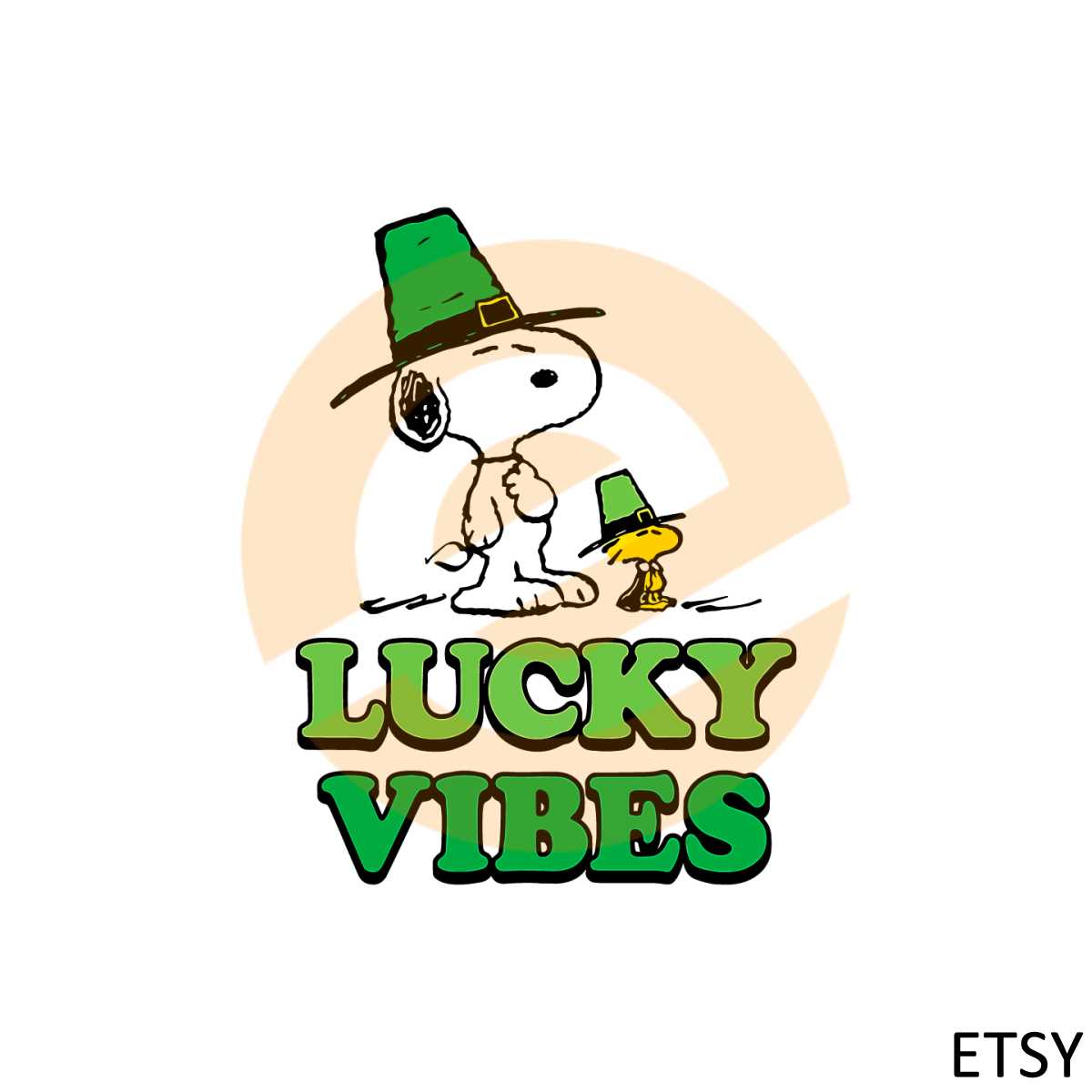 Peanuts Snoopy St Patrick's Day Lucky Vibes SVG Cutting File | Inspire ...
