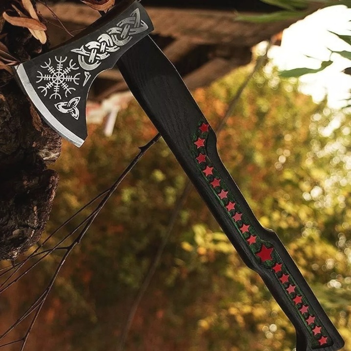 Handmade Carbon Steel Hatchet Tomahawk Hunting Viking Axe | Inspire Uplift