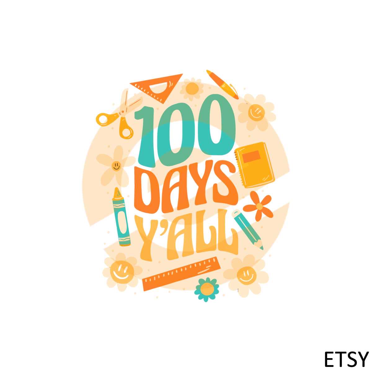 100 Days Of Great Learning Y'all Svg Graphic Designs Files | Inspire Uplift