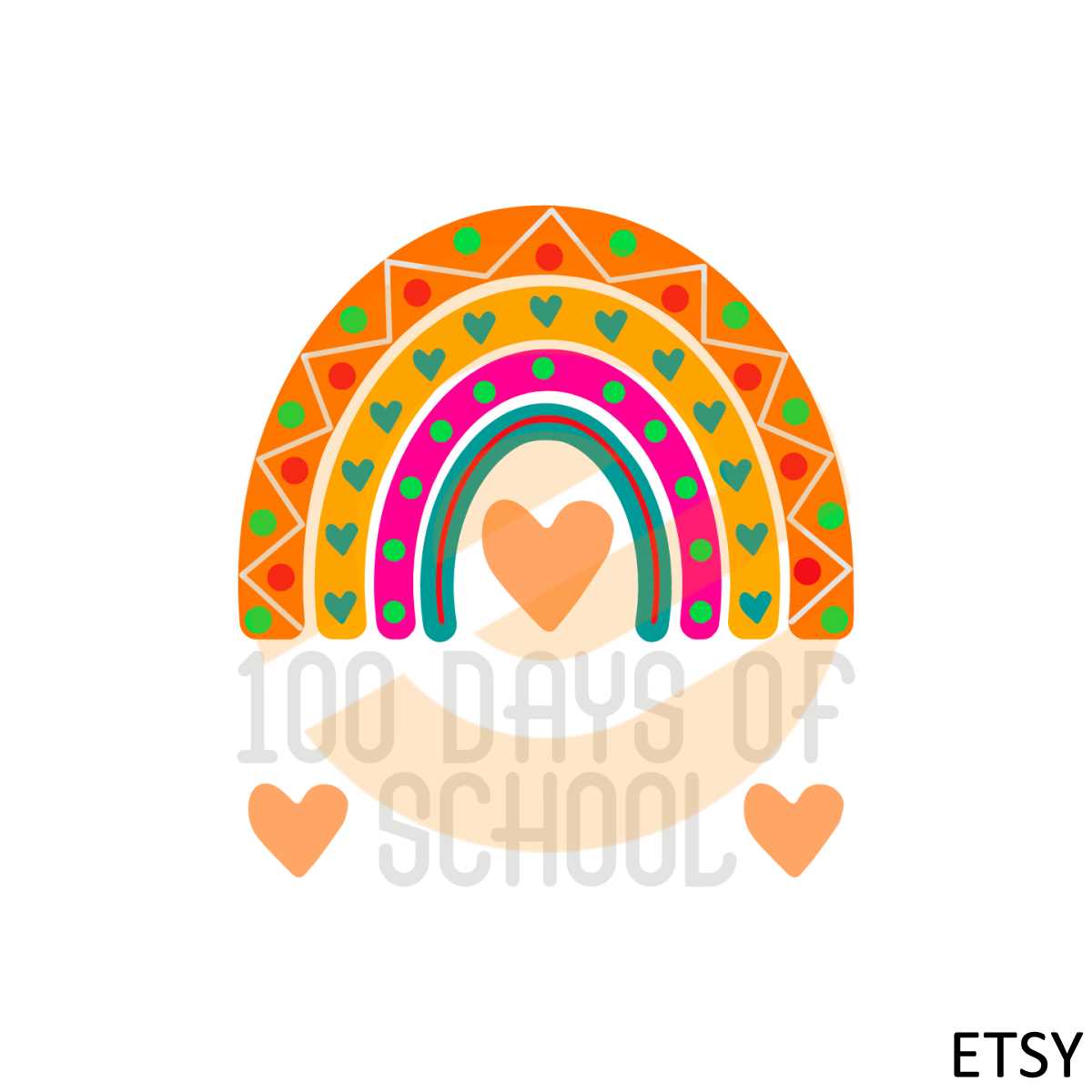 100 Days Of School Rainbow Happy 100 Day Of School Svg - Inspire Uplift