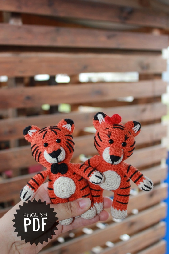 Crochet PATTERN little tiger, amigurumi tiger, tutorial tige | Inspire ...