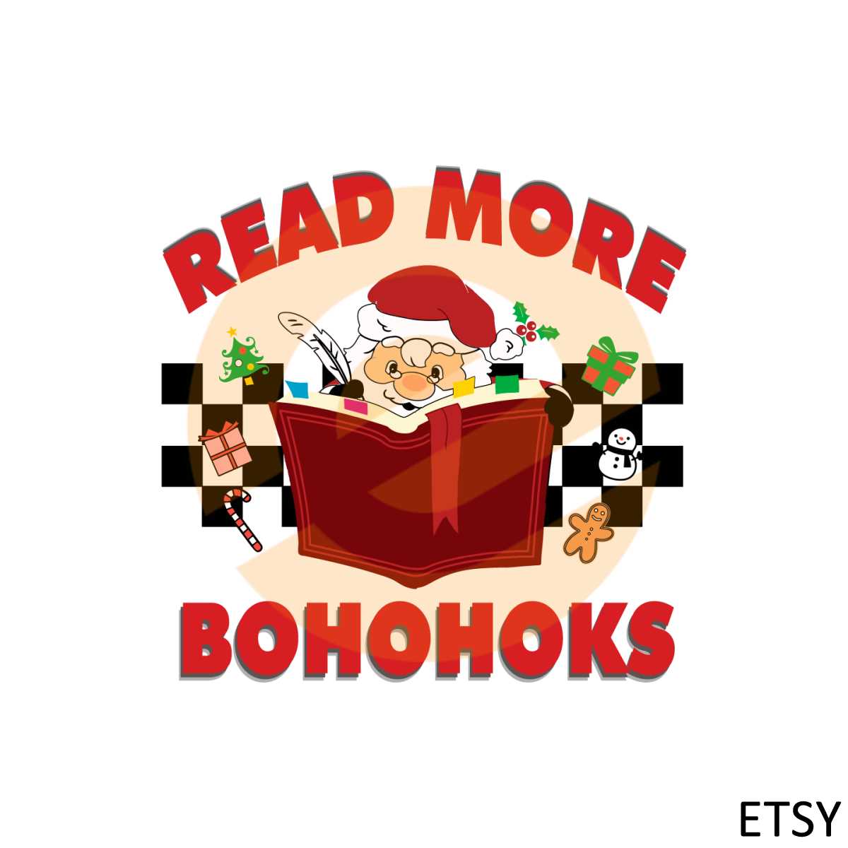 Santa Teacher Read A Book Svg For Cricut Sublimation Files - Inspire Uplift