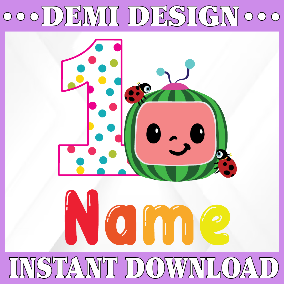 Cocomelon Personalized Name And Ages Birthday svg png, Cocom | Inspire ...