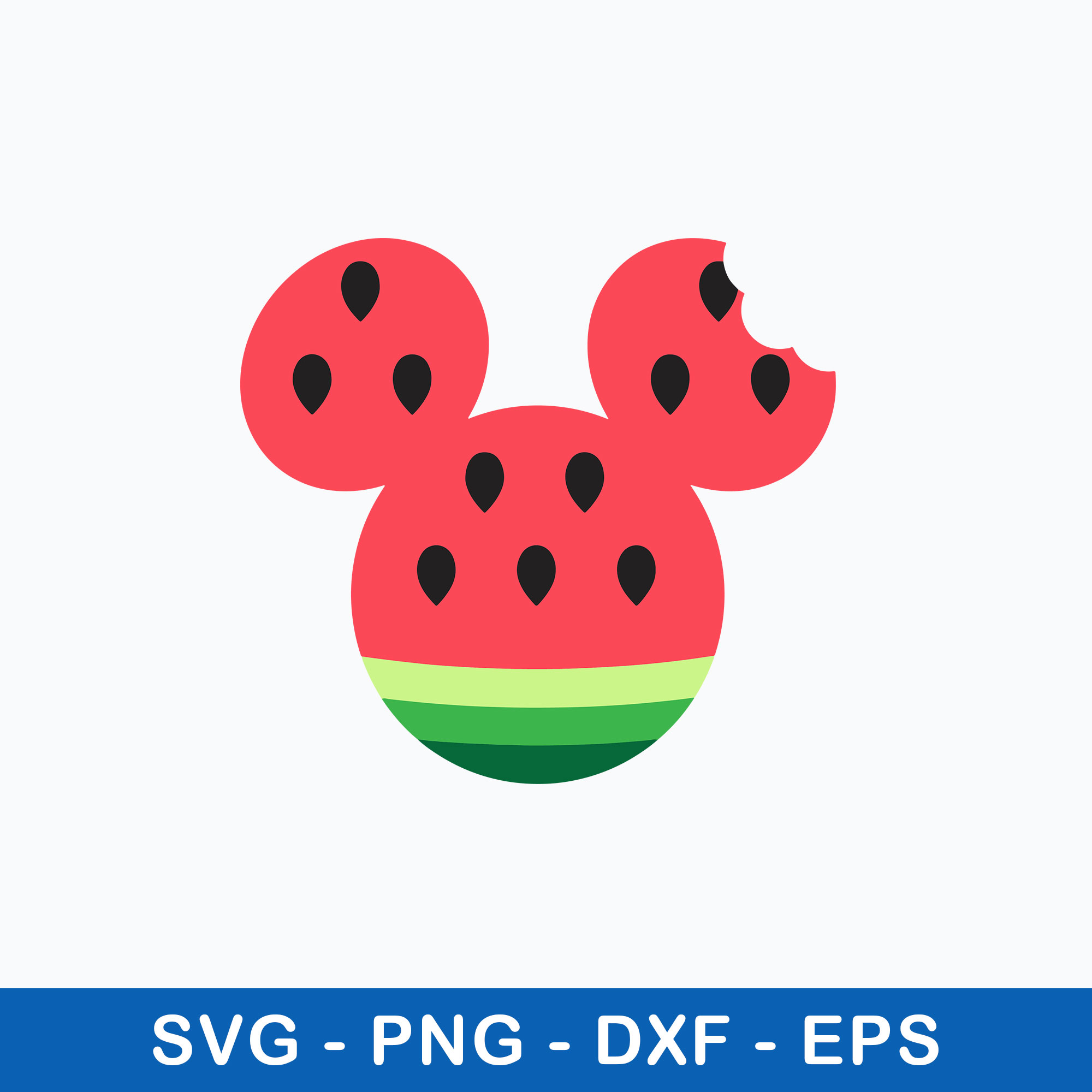 Mouse Head Watermelon Svg, Mickey Mouse Svg, Png Dxf Eps Fi | Inspire ...