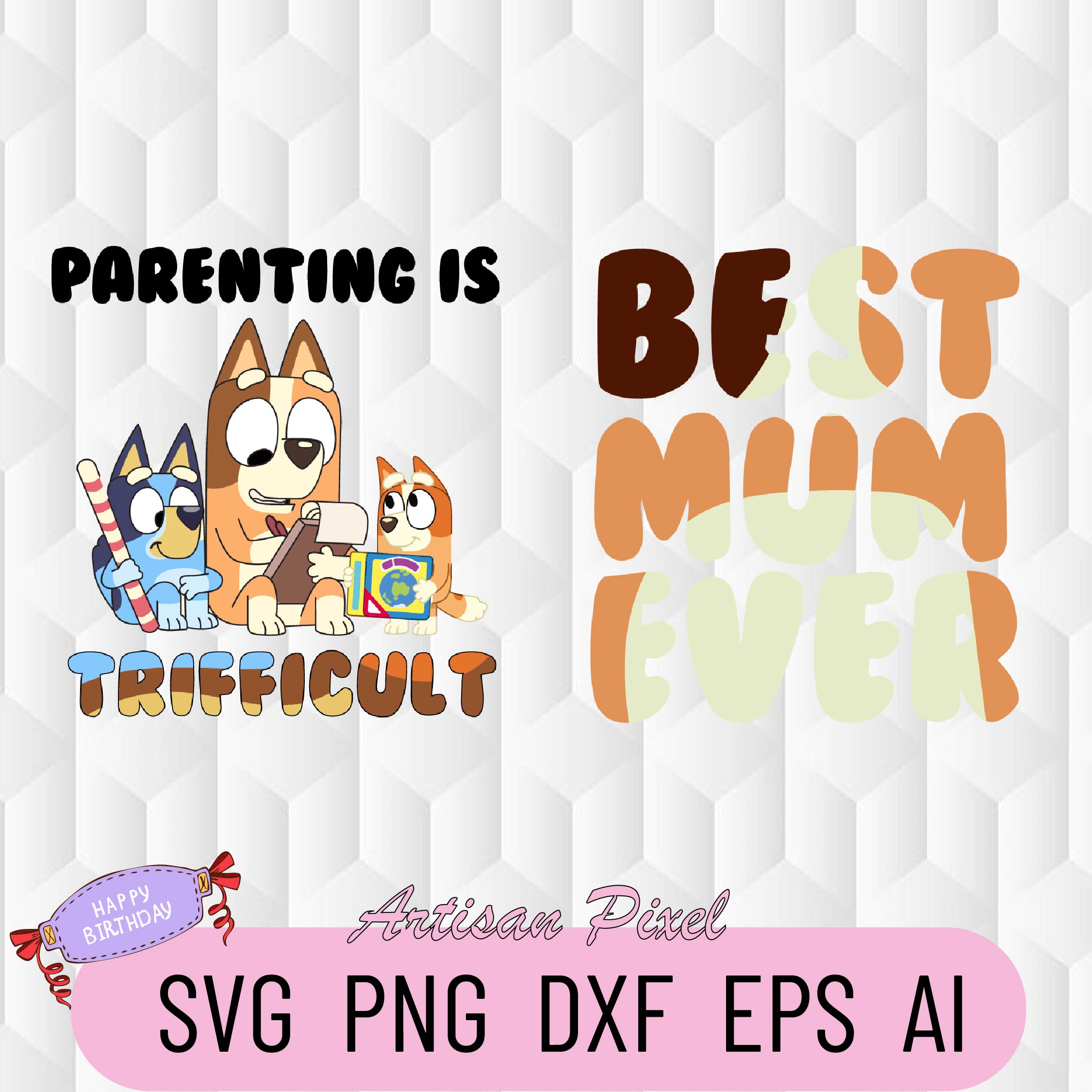 Youre Doing Great Mom Svg, Bluey Parenting Is Trifficult Svg | Inspire ...