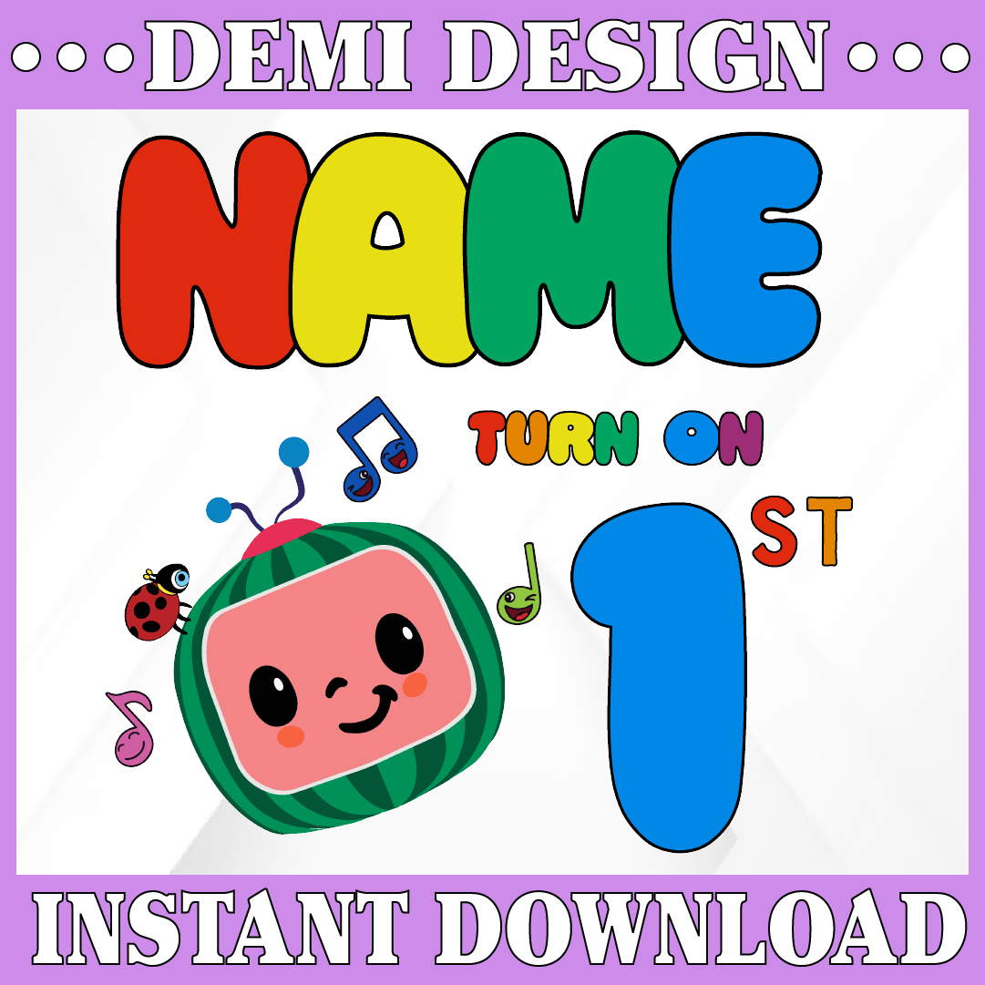 Cocomelon Personalized Name And Ages Birthday Svg Png Cocom Inspire