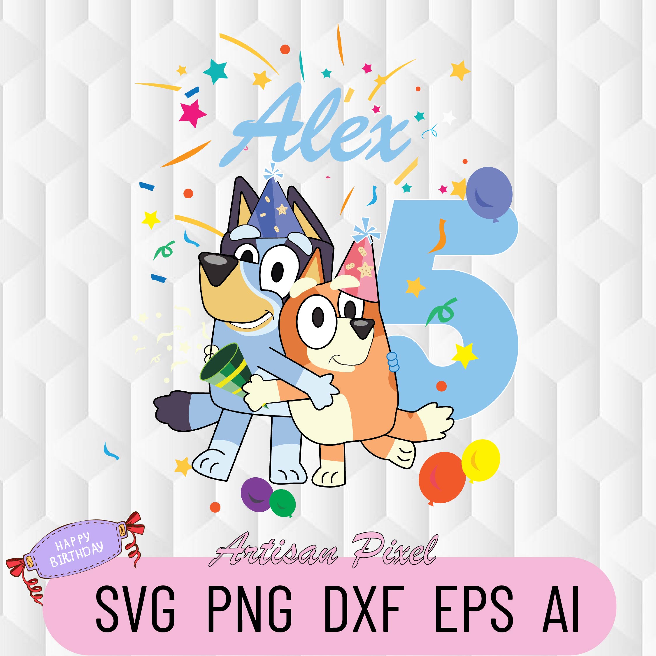 Personalized Bluey Birthday Boy Svg, Bluey Birthday Svg, Blu | Inspire ...