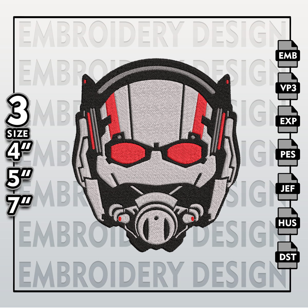 Ant Man Embroidery Designs, Ant Man Logo Embroidery Files, M | Inspire ...