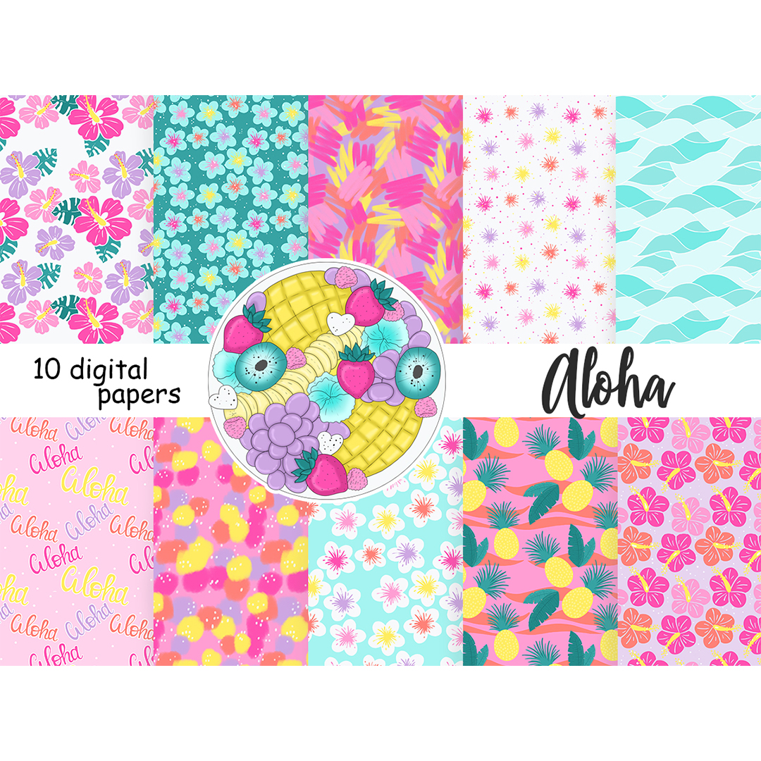 Aloha Patterns | Tropical Flowers Background | Inspire Uplift