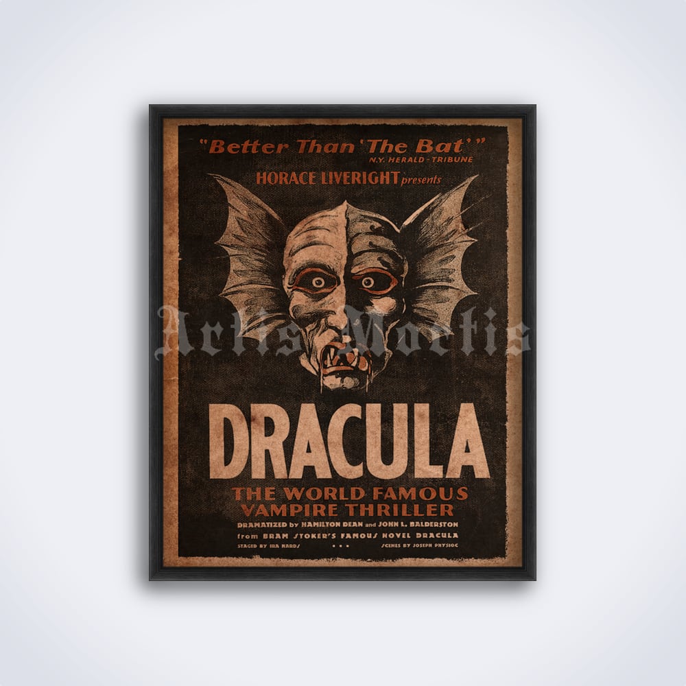 Dracula by Bram Stoker horror stage play vintage poster prin | Inspire ...