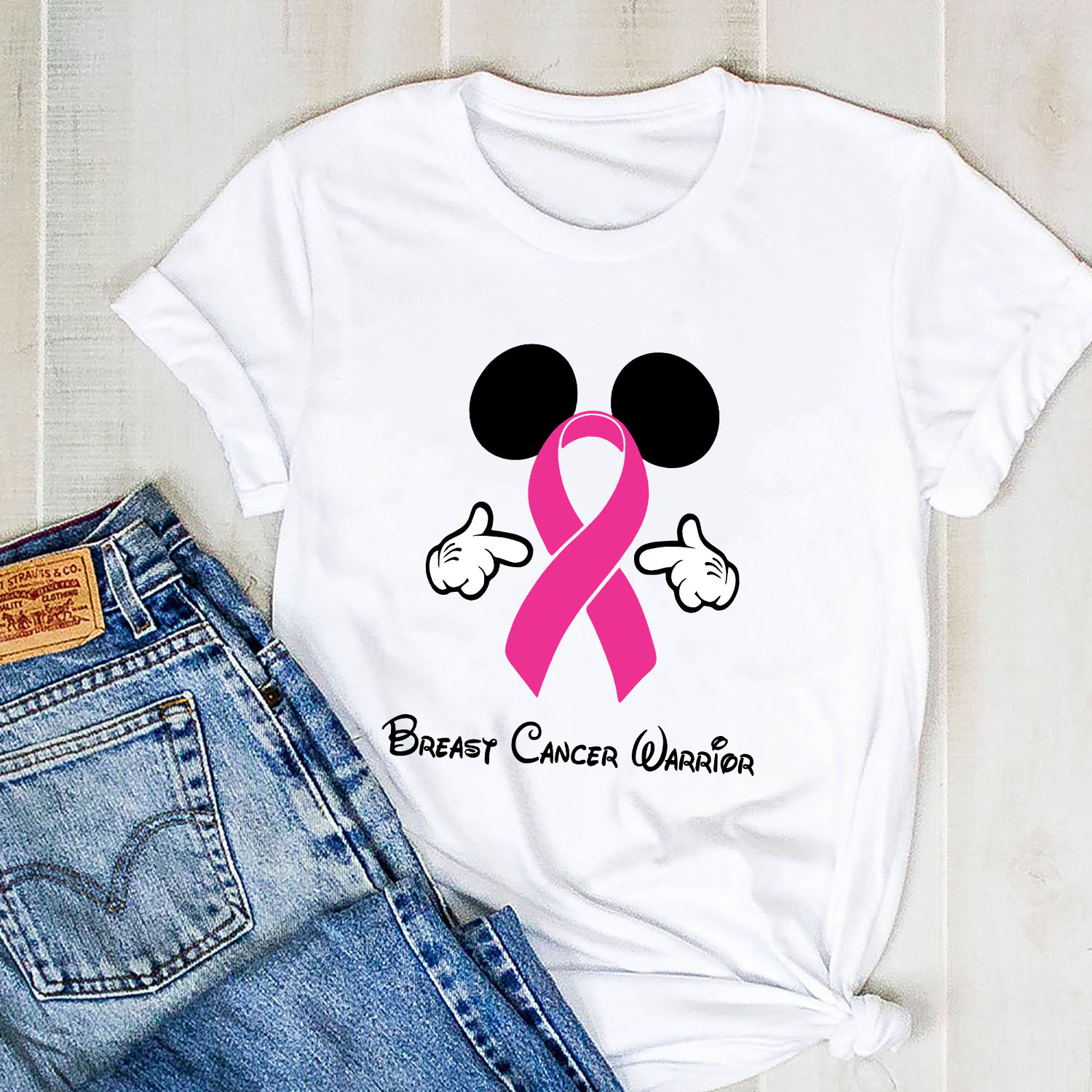Breast Cancer Warrior Disney Shirt, Breast Cancer Silhouette | Inspire ...