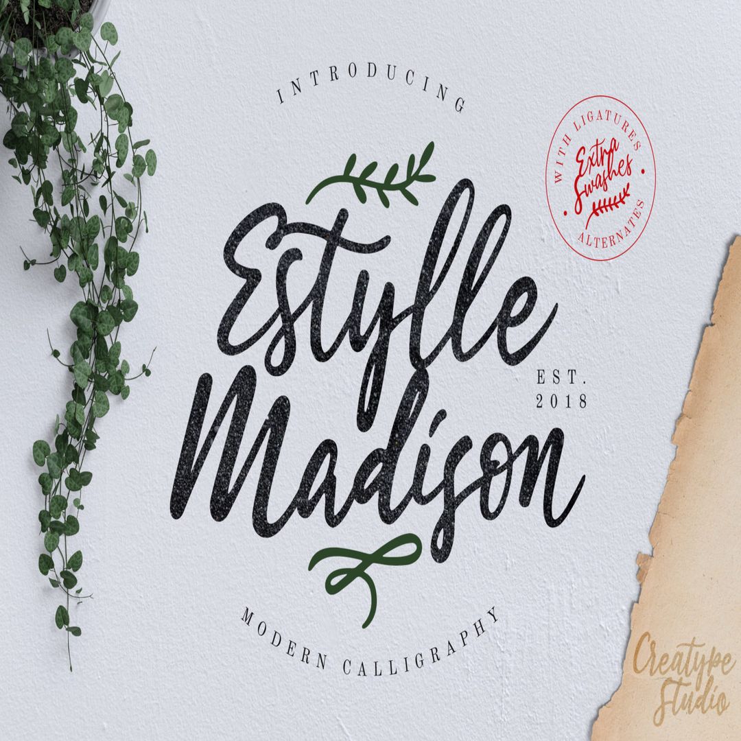 Estylle Madison Calligraphy Trending Fonts - Digital Font | Inspire Uplift