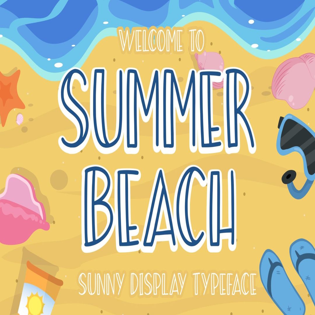 Summer Beach Sunny Display Typeface Trending Fonts - Digital | Inspire ...