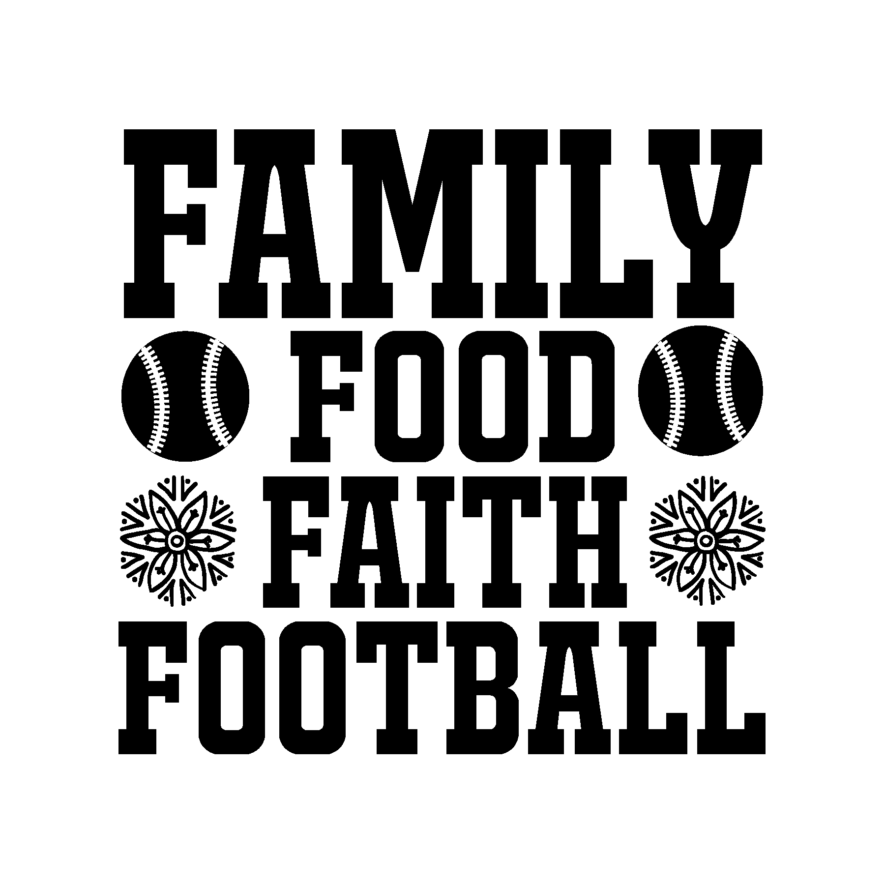 Family-food-faith-football Fall Football Tee/Football T-shir - Inspire ...