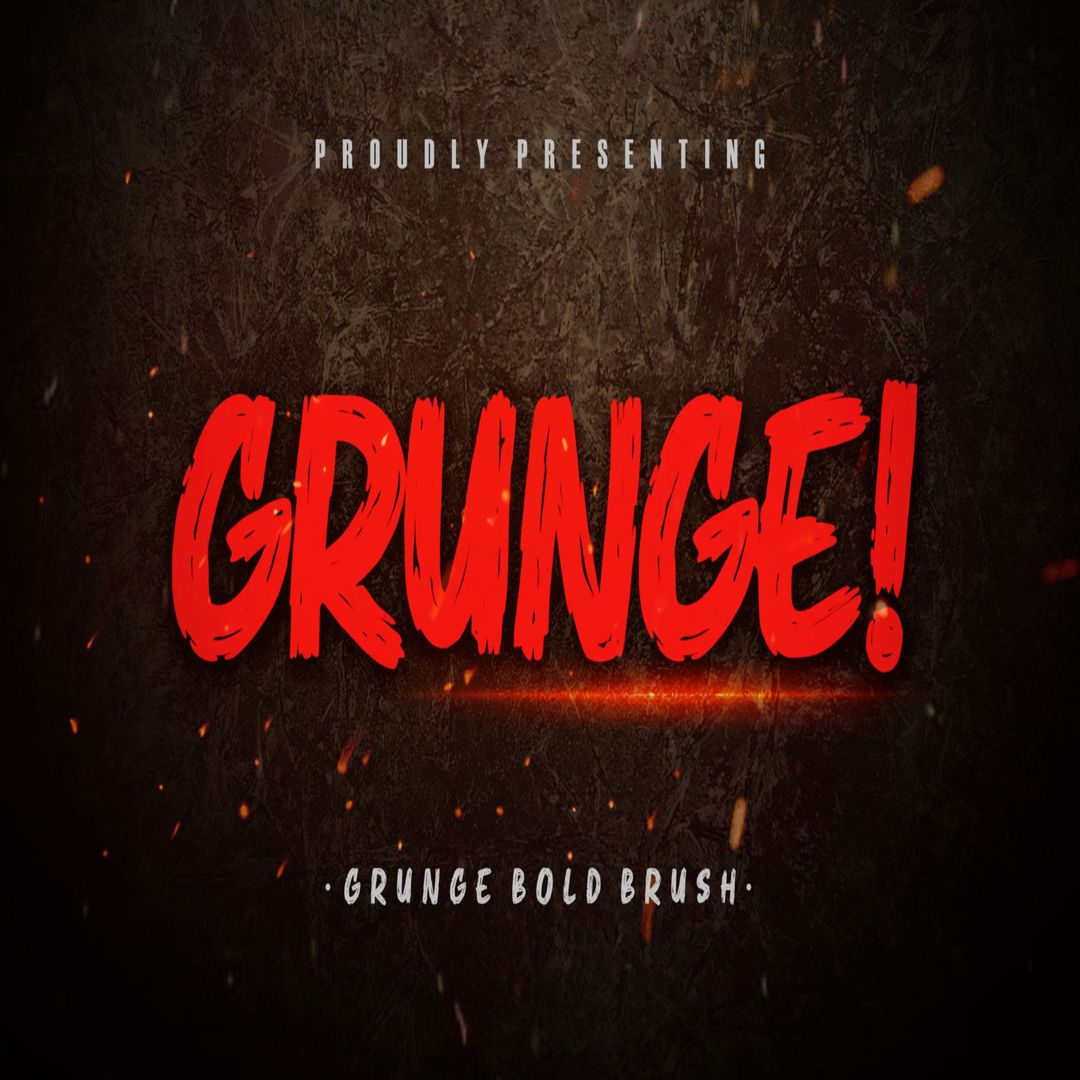 Grunge! Bold Brush Typeface Trending Fonts - Digital Font | Inspire Uplift