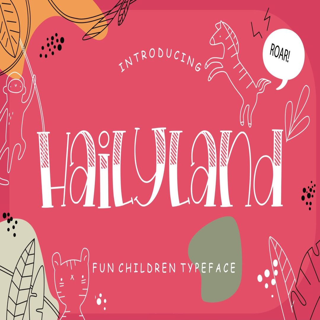 Hailyland Fun Children Typeface Trending Fonts - Digital Fon - Inspire ...