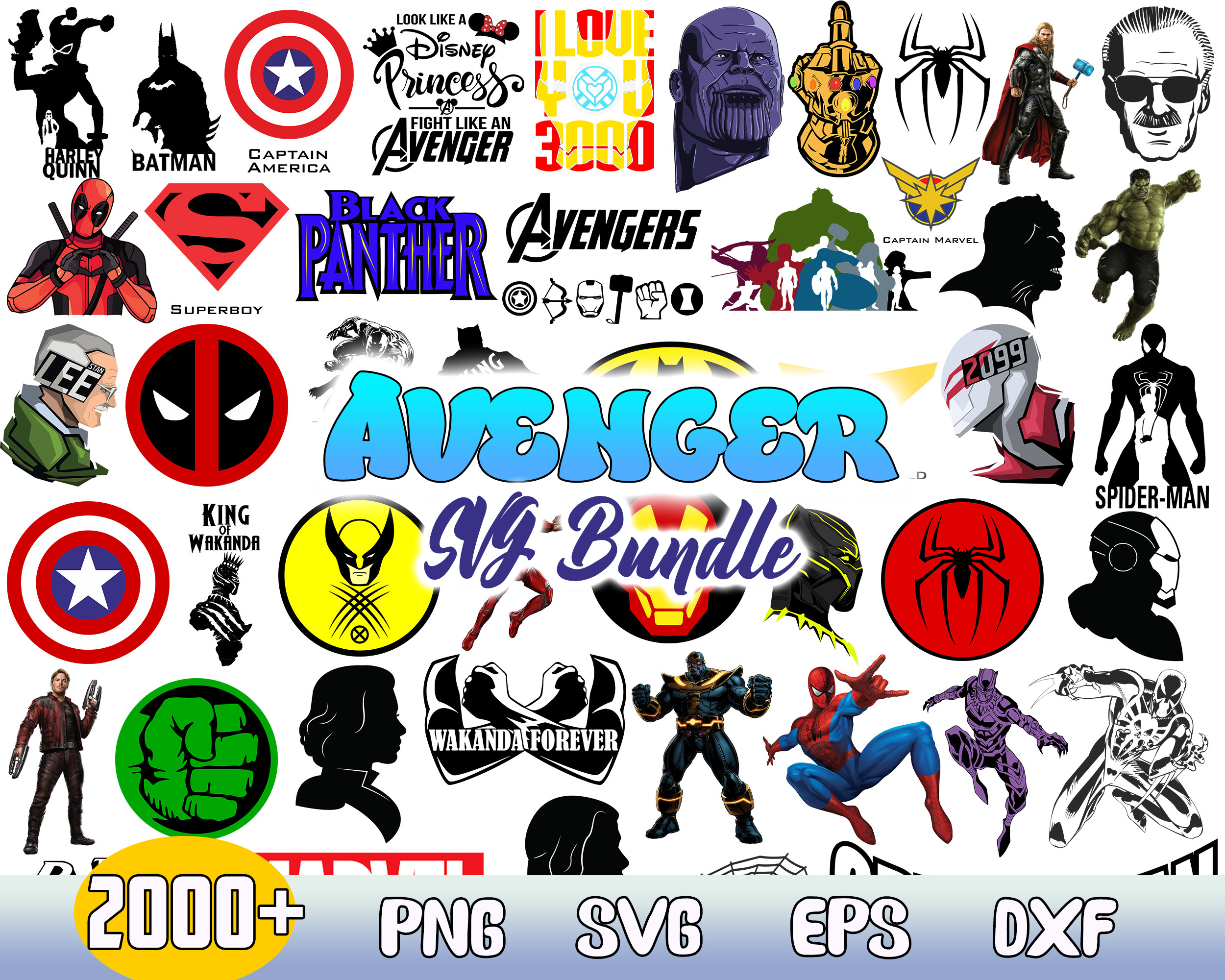 Avenger Bundle Svg, Superhero Svg, Marvel Svg, Avengers Clip | Inspire ...