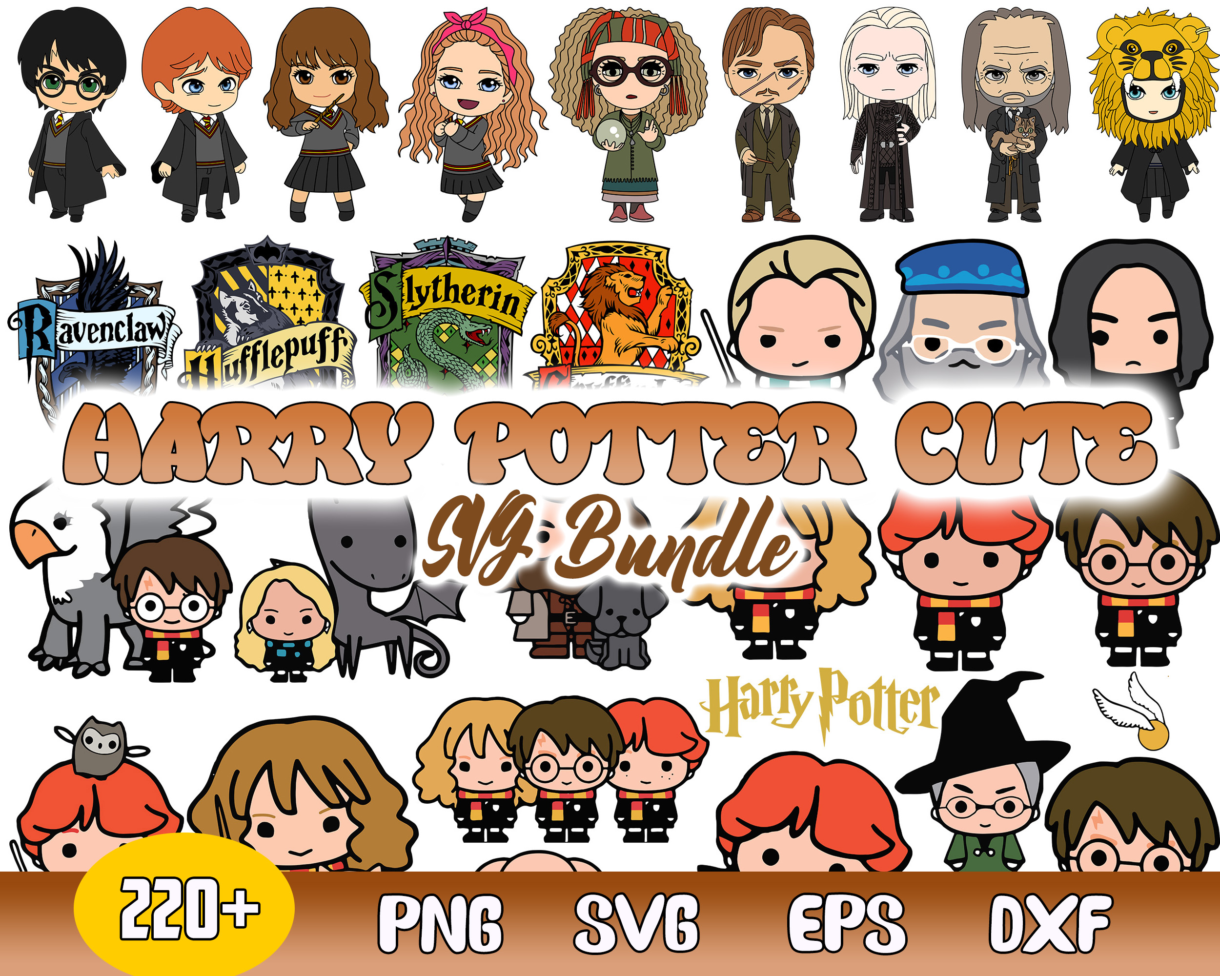 Bundle Harry Potter Svg, Harry Potter Cute Svg, Harry Potter | Inspire ...