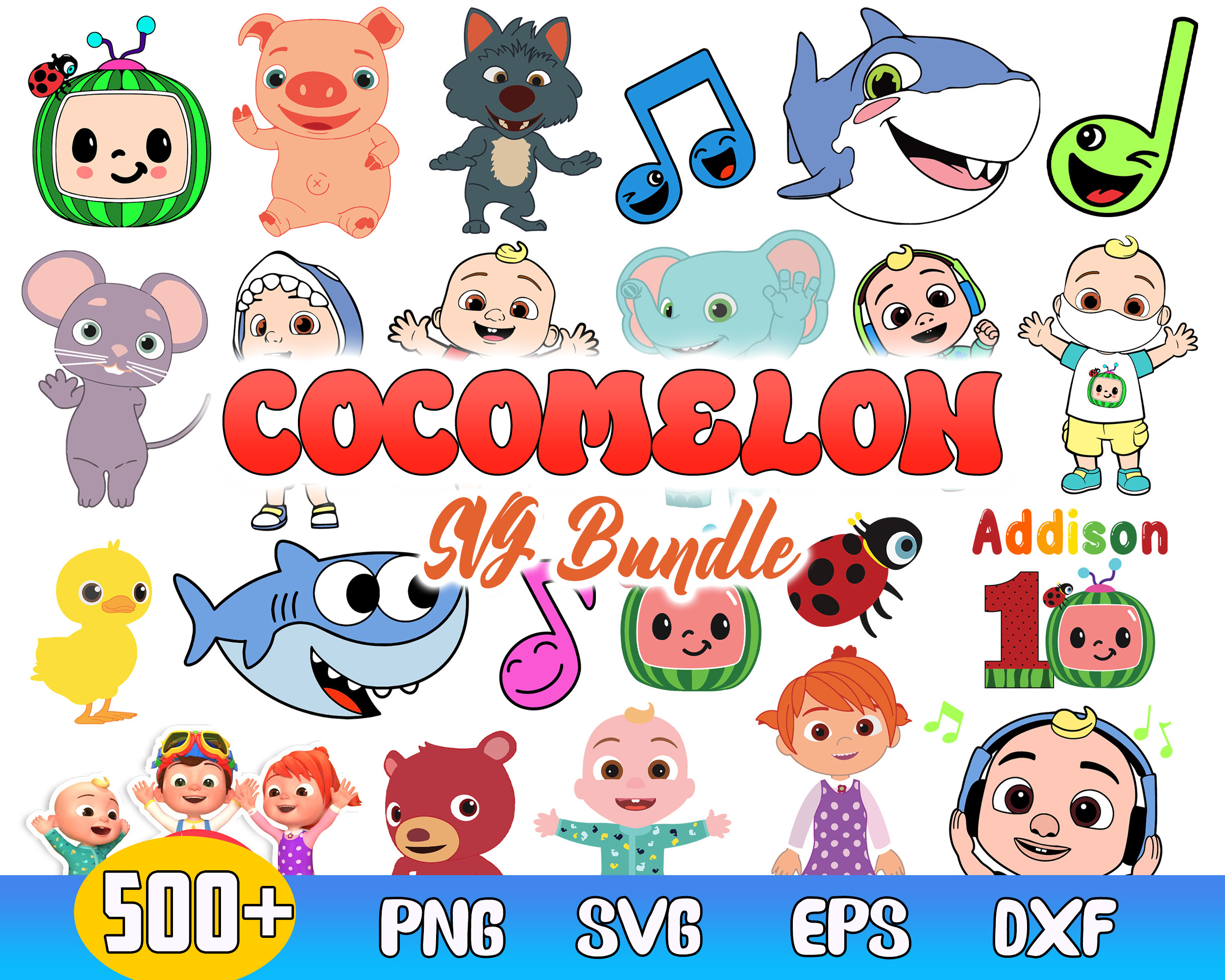 Mega Cocomelon Bundle Svg, Cocomelon Jj Svg, Cocomelon Vecto | Inspire ...