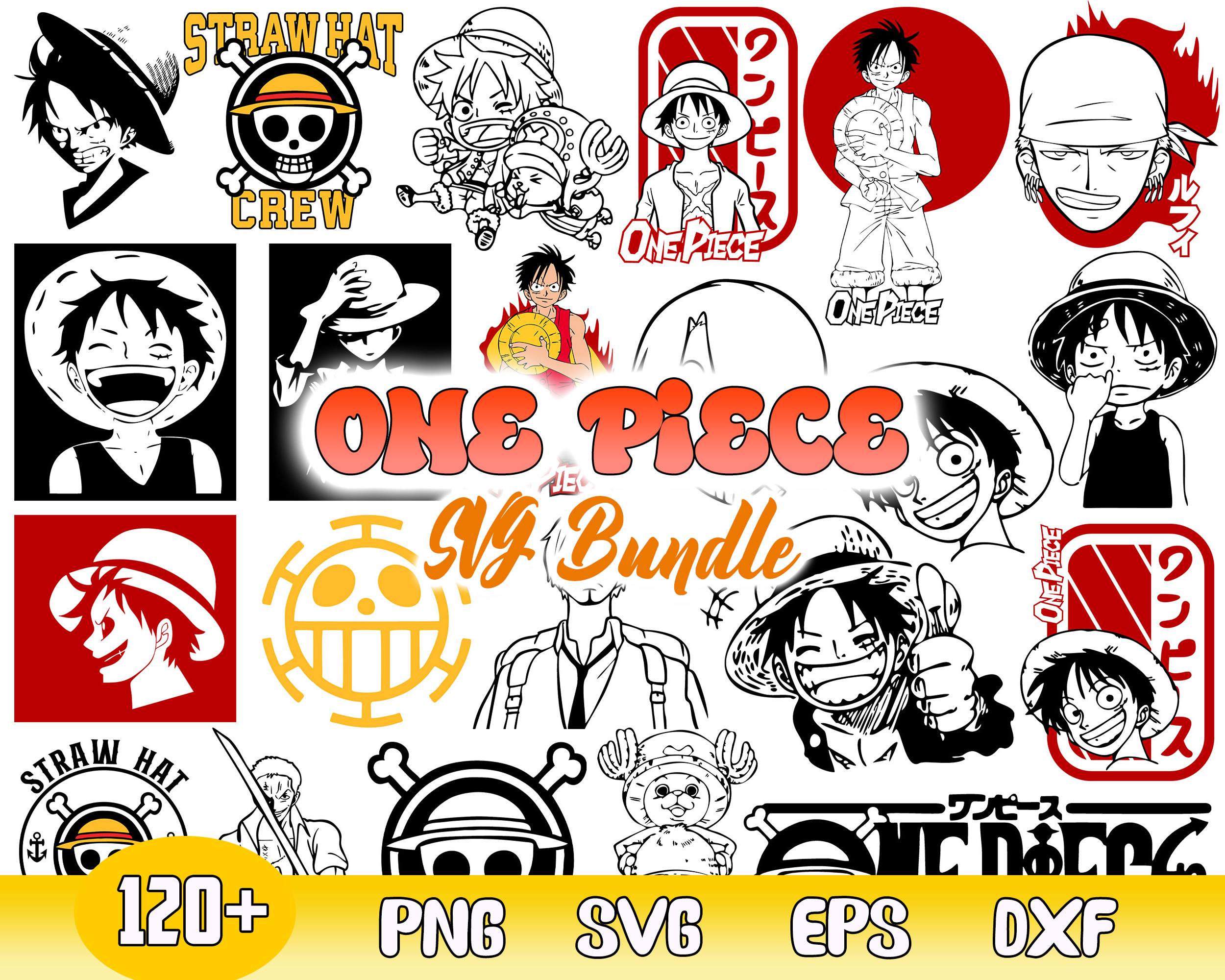 Once Piece Bundle Svg, Once Piece Manga Svg, Once Piece Anim | Inspire ...