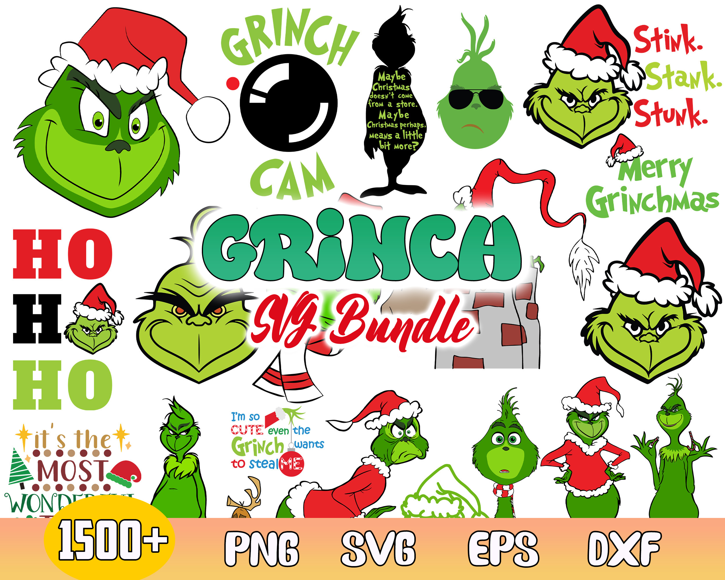 The Grinch Christmas Bundle Svg, Grinchmas Svg, Grinch Chris | Inspire ...