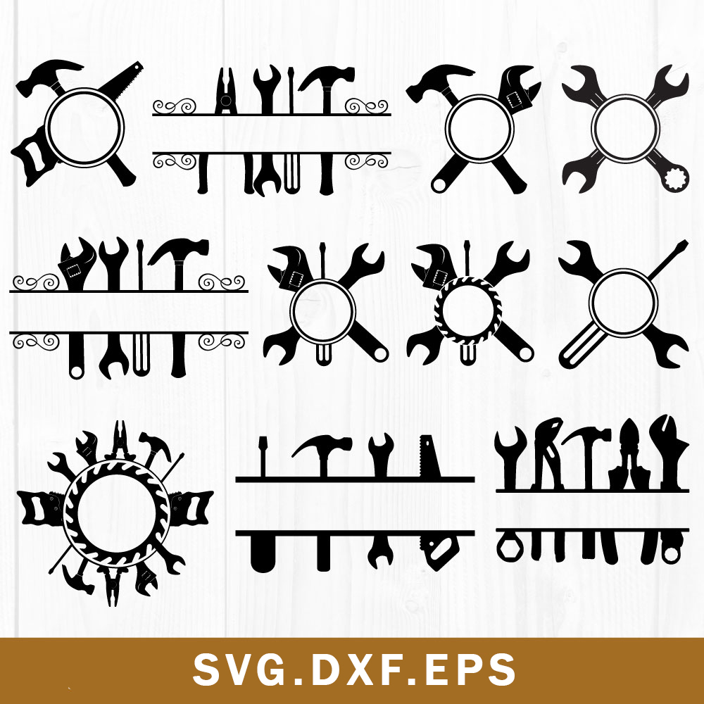 Wrench Bundle Svg, Wrench Monogram Svg, Wrench Svg, Dxf Eps | Inspire ...